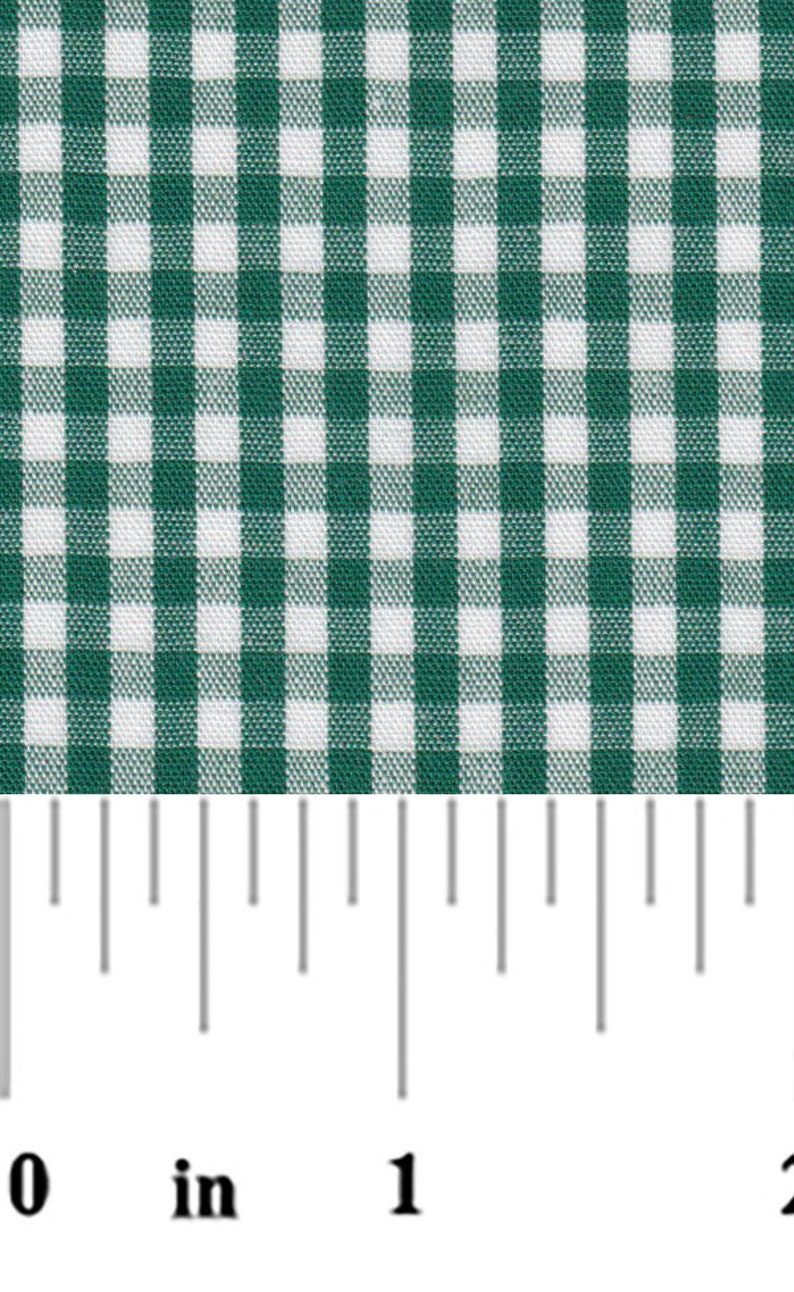 Hunter Green Gingham Fabric 1/8 Inch Gingham Fabric Finders - Etsy