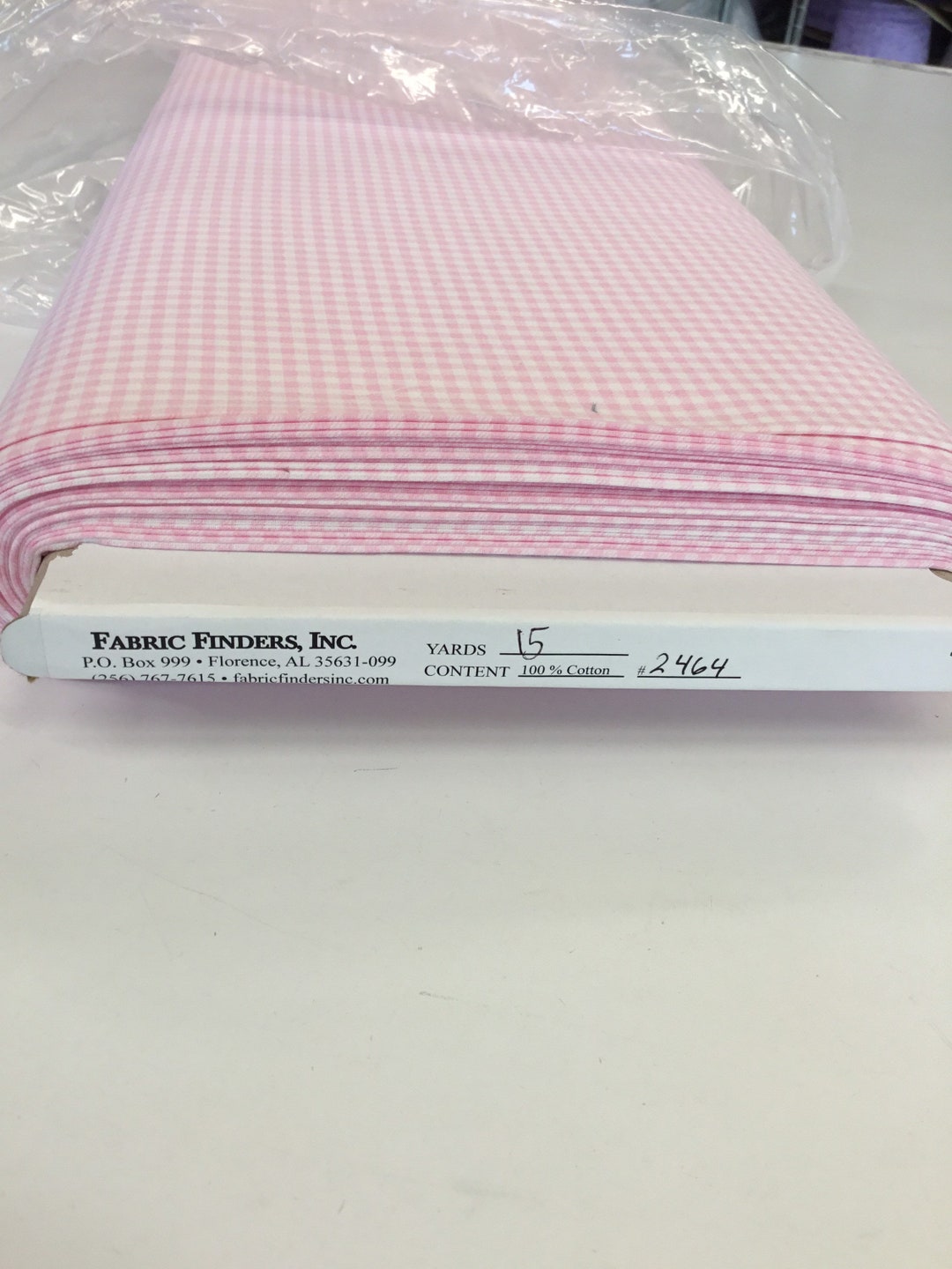Pink Gingham Pique Cotton Fabric Finders 100 Percent Cotton Pink ...