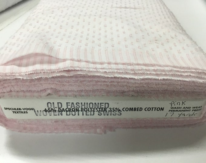 Imperial Old Fashioned Pink Dotted Swiss Spechler Vogel 58” Heirloom ...