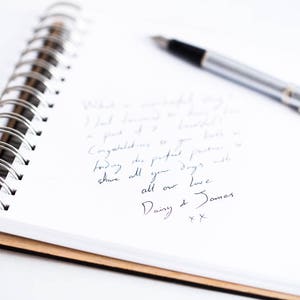 Personalised Wooden Wedding Guest Book, Classical Scrolled Guest Book ...