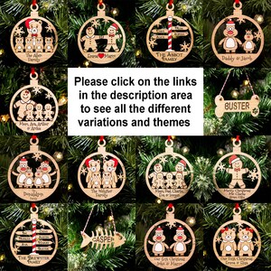 Family of 7 North Pole Sign Family Christmas Tree Decoration, up to 7 ...