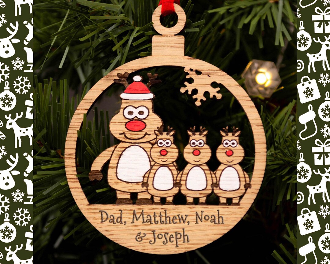 Single Father Christmas Decoration, Personalised Christmas Bauble ...