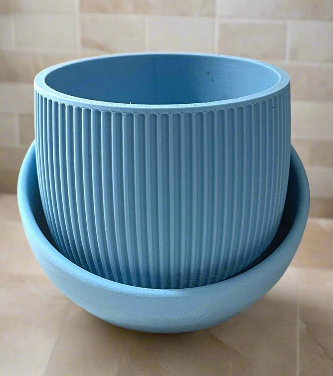 Strata Line Planter With High-low Drip Tray - Etsy