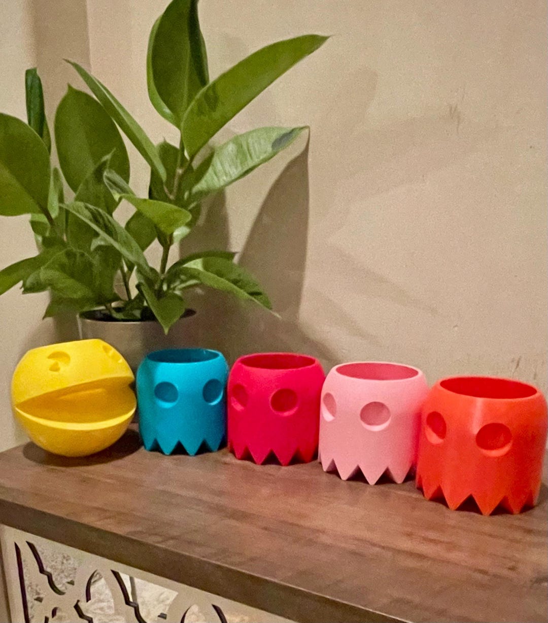 Set of 5 Pac Man Planters 3” - Etsy