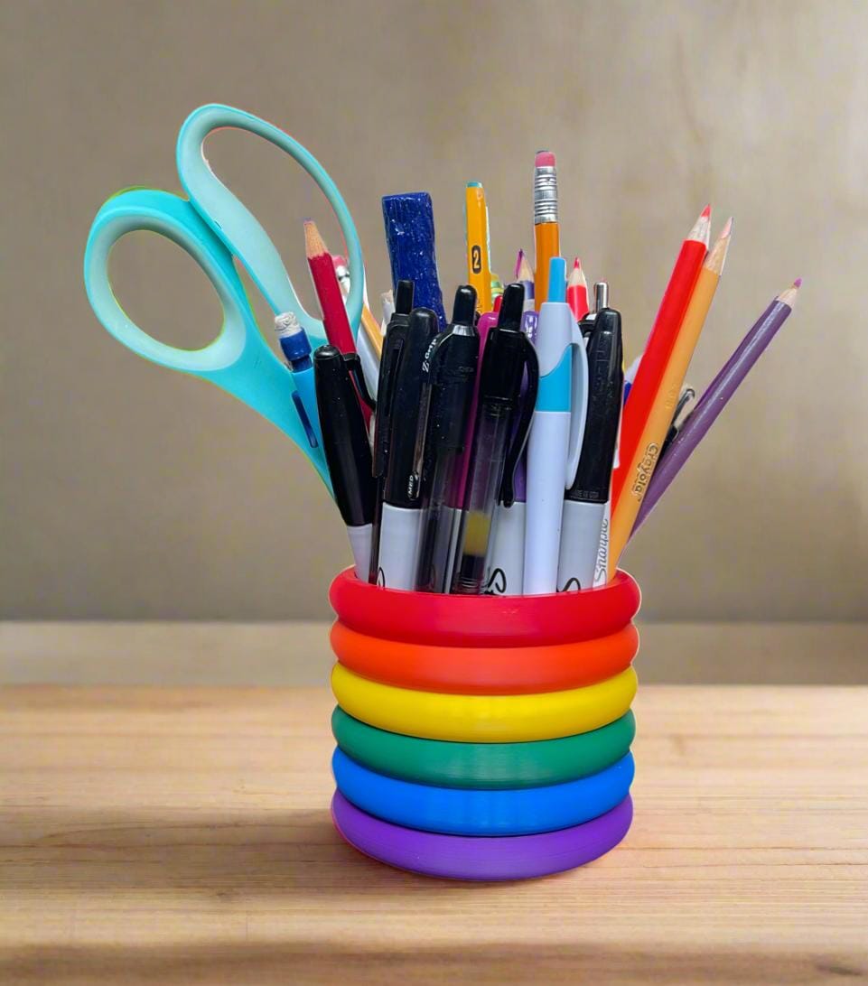 Rainbow Pen Holder – Brighten Your Workspace - Etsy
