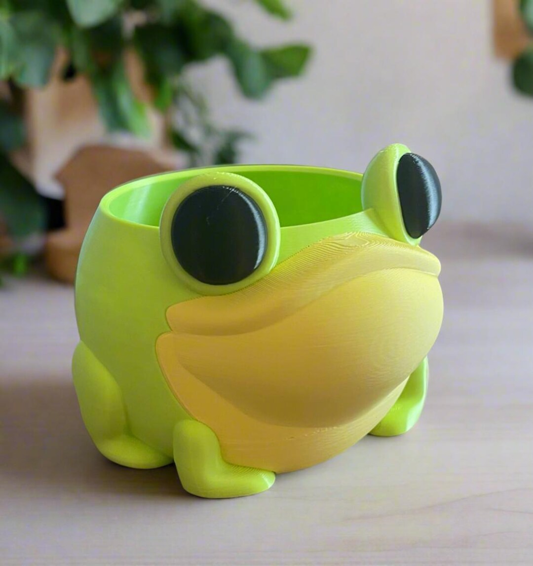 Toadally Green Frog Planter - Etsy
