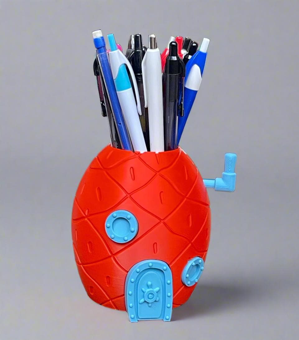 Spongebob Pineapple Pen Holder: 3D Printed Desk Organizer - Etsy
