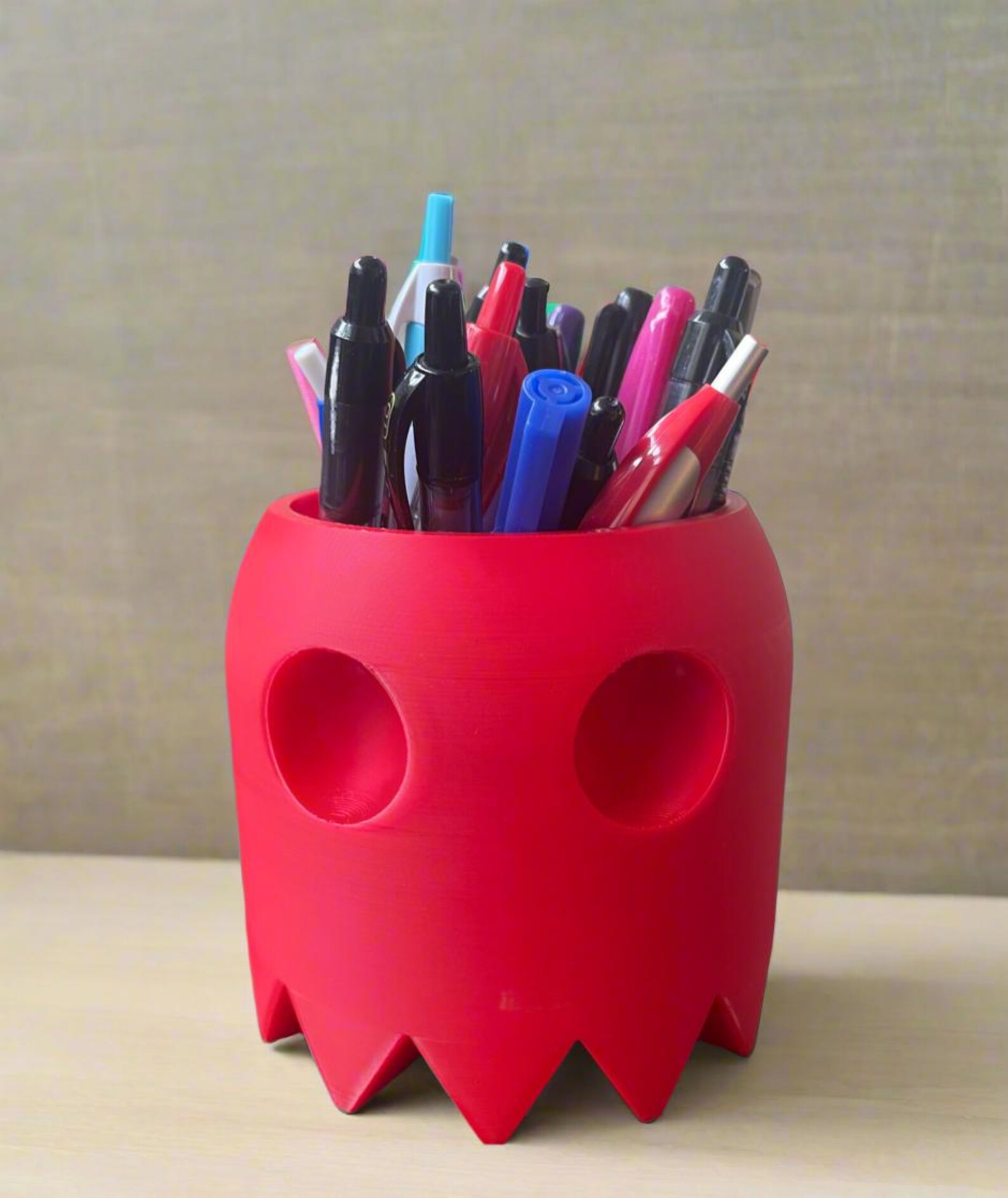 PAC Man Ghost Desktop Pen Holder - Etsy