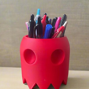 PAC Man Ghost Desktop Pen Holder - Etsy