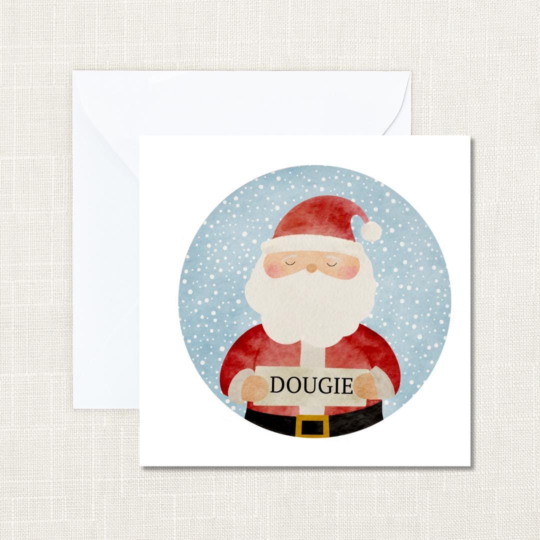 Father Christmas Personalised Card - Etsy