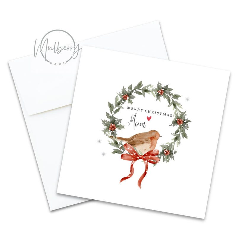Mummy Robin Christmas Card - Etsy UK