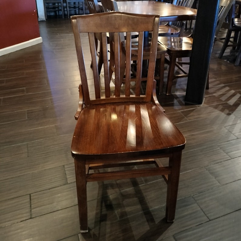 Schoolhouse Style Solid Wood Dining Chair - Etsy
