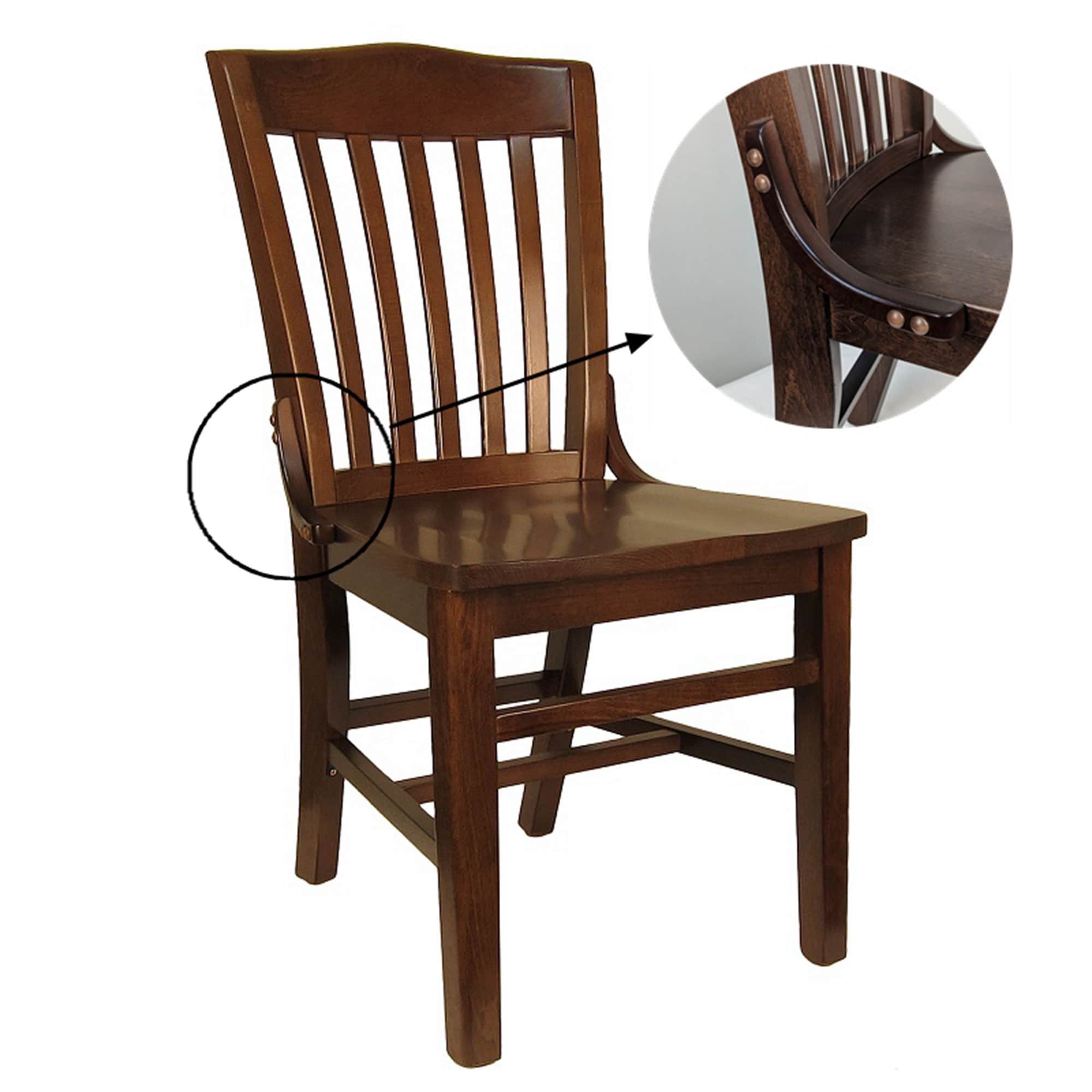 Schoolhouse Style Solid Wood Dining Chair - Etsy