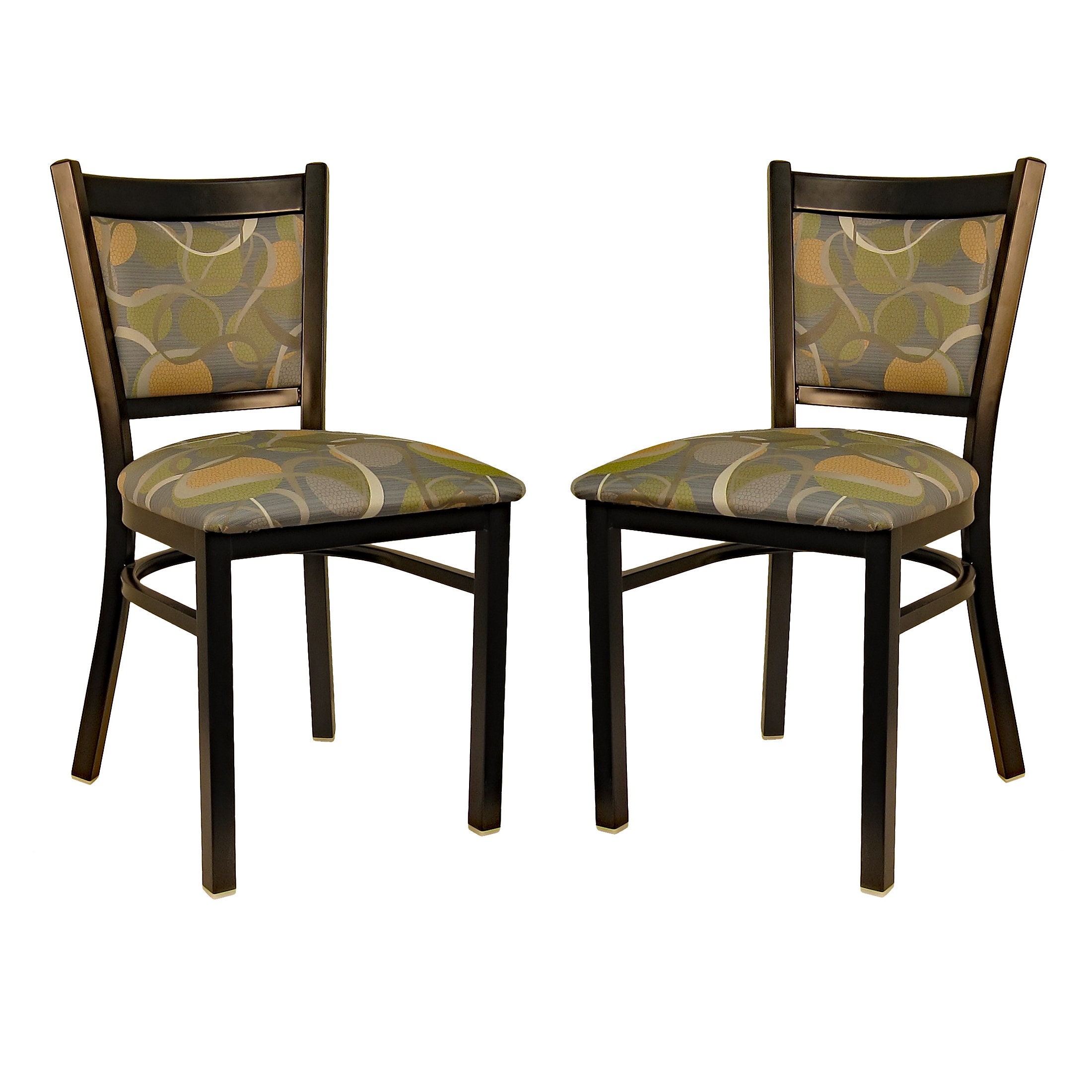 Set of 2 Custom Dining Chairs W/ Designer Leather Material.2 Restaurant ...
