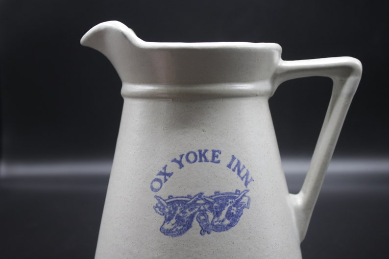 Ox Yoke Inn Stoneware Pitcher Vintage Restaurant China - Etsy
