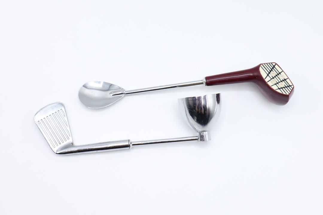 Pair of Mid Century Modern Golf Club Cocktail Bar Set Gift for Golfer ...