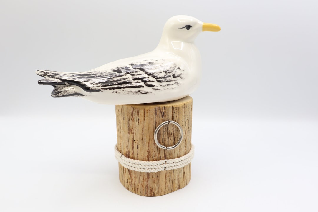 Vintage Ceramic Seagull on Wood Pier Piling Vans Crafts Made in Oregon ...