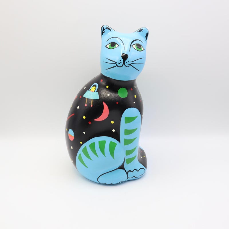 Piggy Bank Cat Vintage - Etsy
