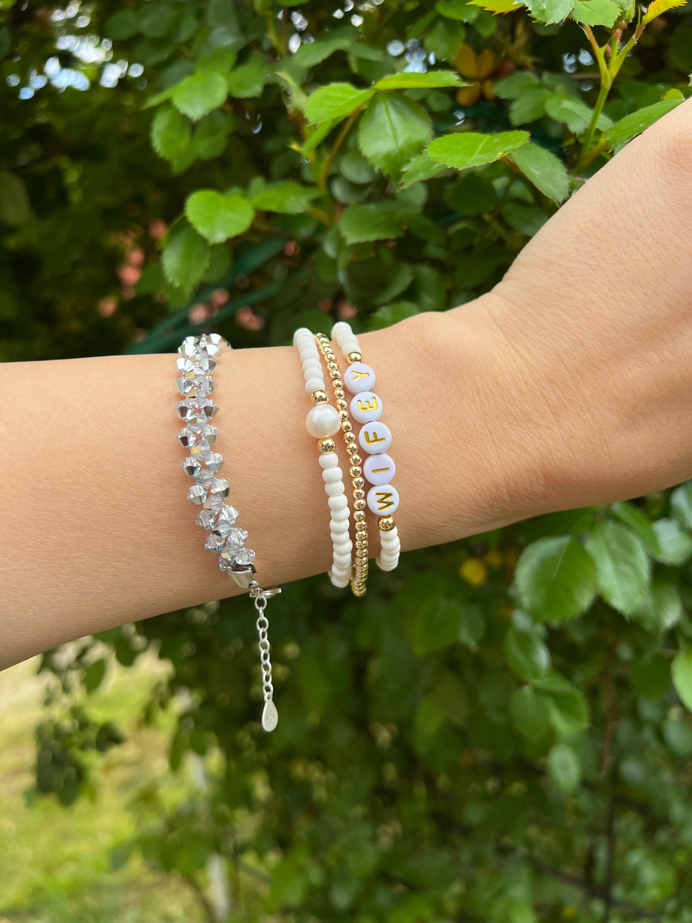 Personalized Pearl Bridal Bracelet, Gold Filled, Wedding Gift - Etsy
