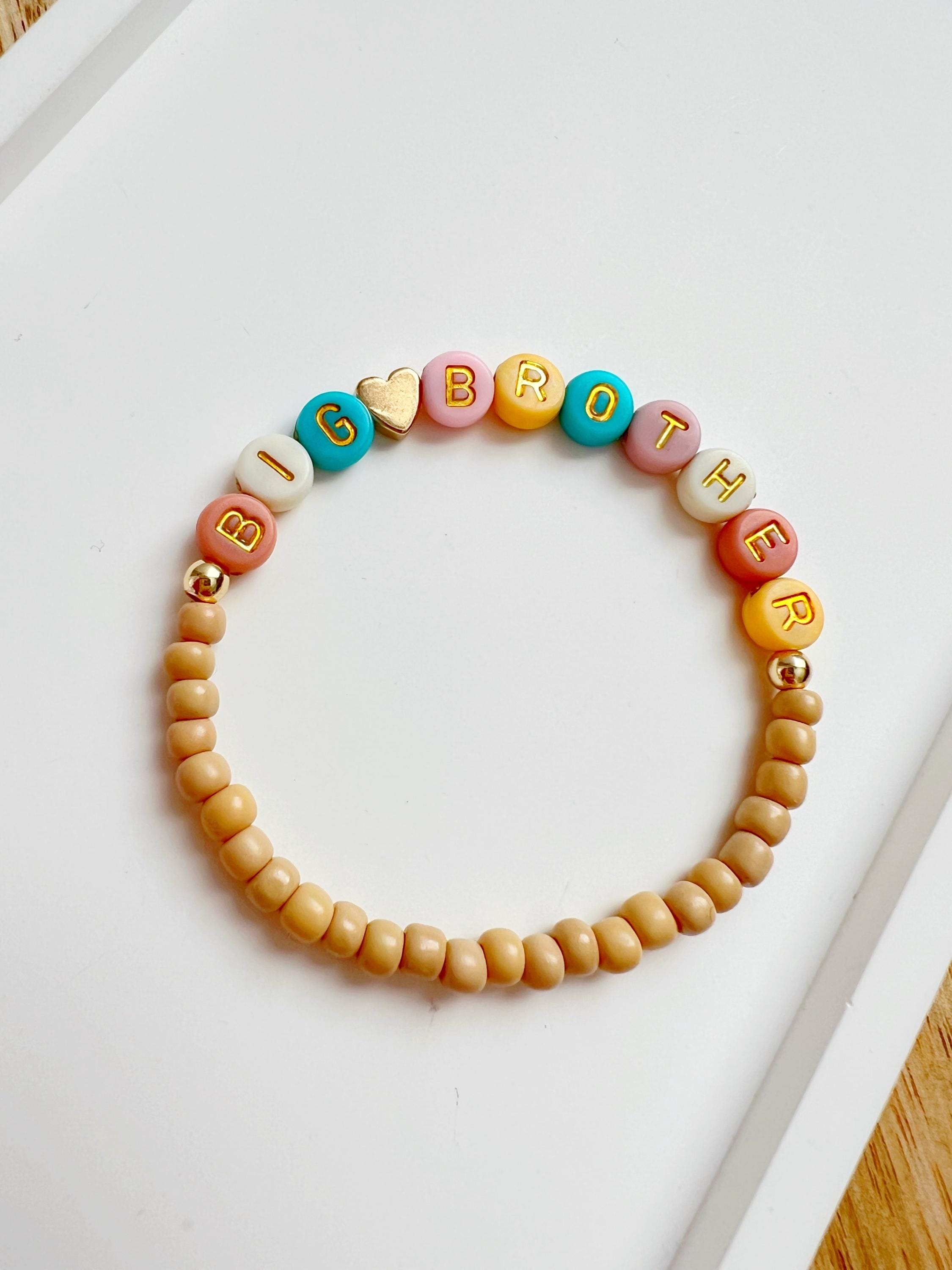 Big Brother Bracelet, Boy Name Bracelet, Baby Announcement, Big Bro ...