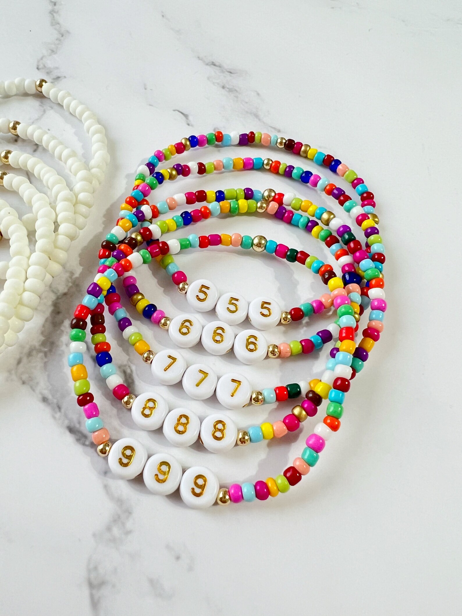Custom Angel Number Bracelet, Personalized Bracelet, Spiritual Lucky ...