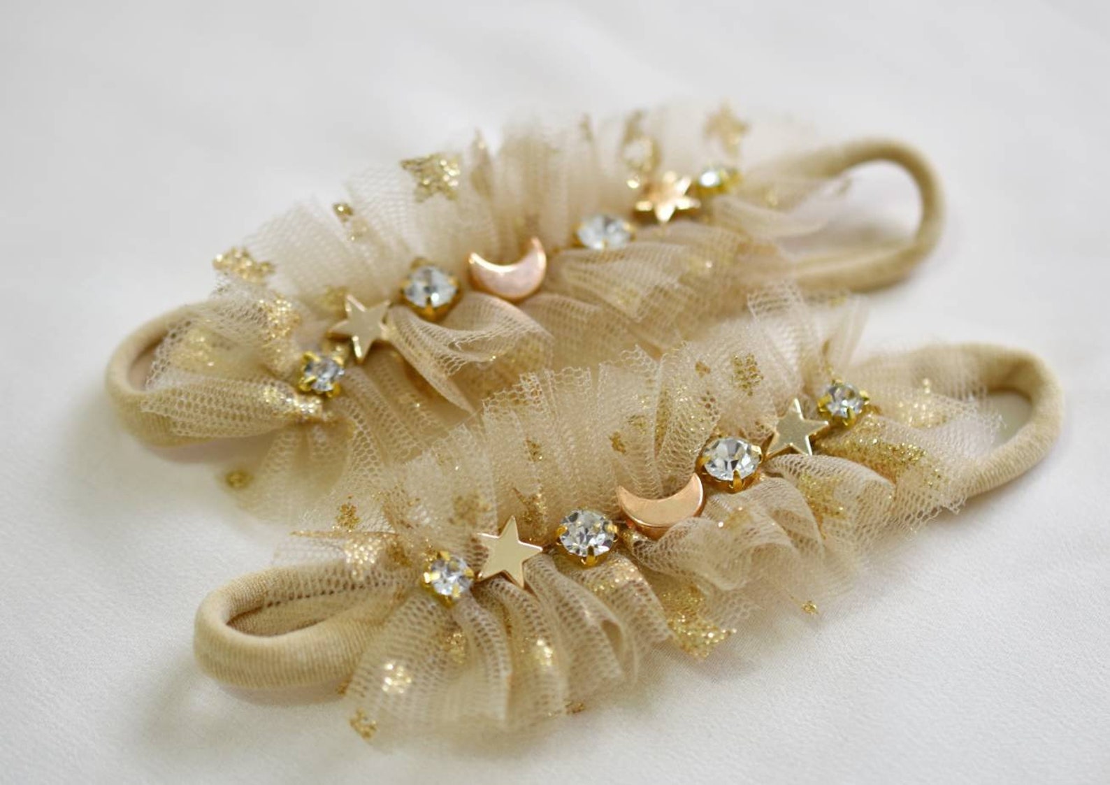 Moon and Star Headband, Moon and Stars Prop, Tulle Headband, Newborn ...