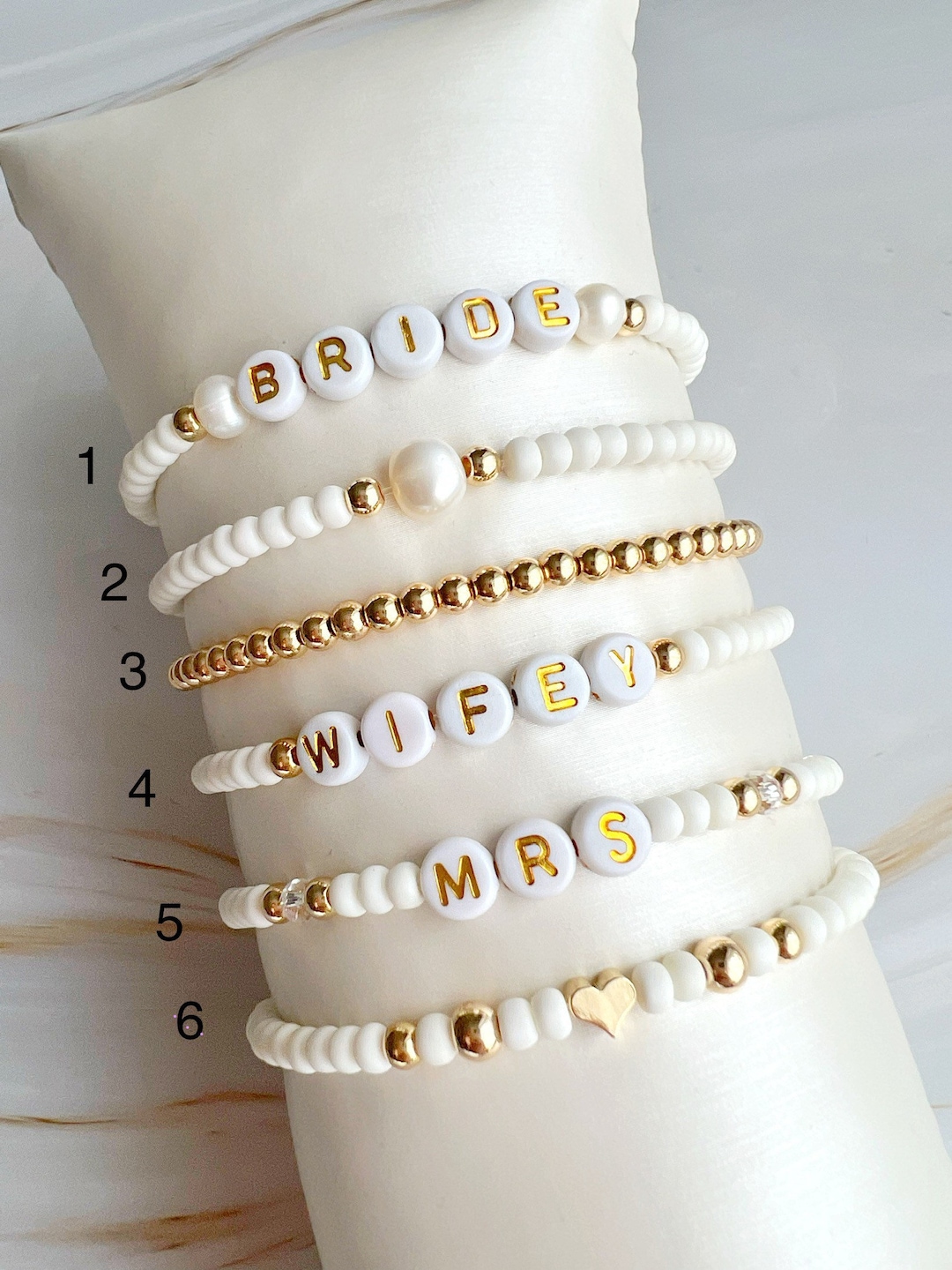 Personalized Pearl Bridal Bracelet, Gold Filled, Wedding Gift - Etsy