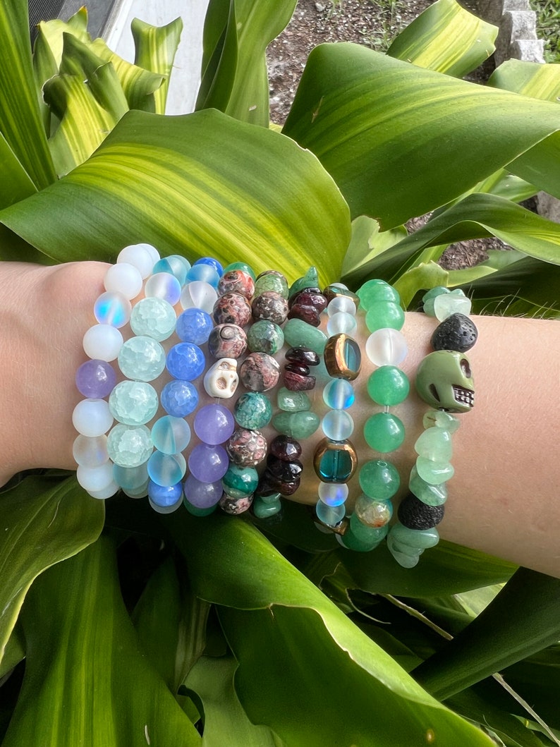 Assorted Handmade Beaded Bracelets - Etsy