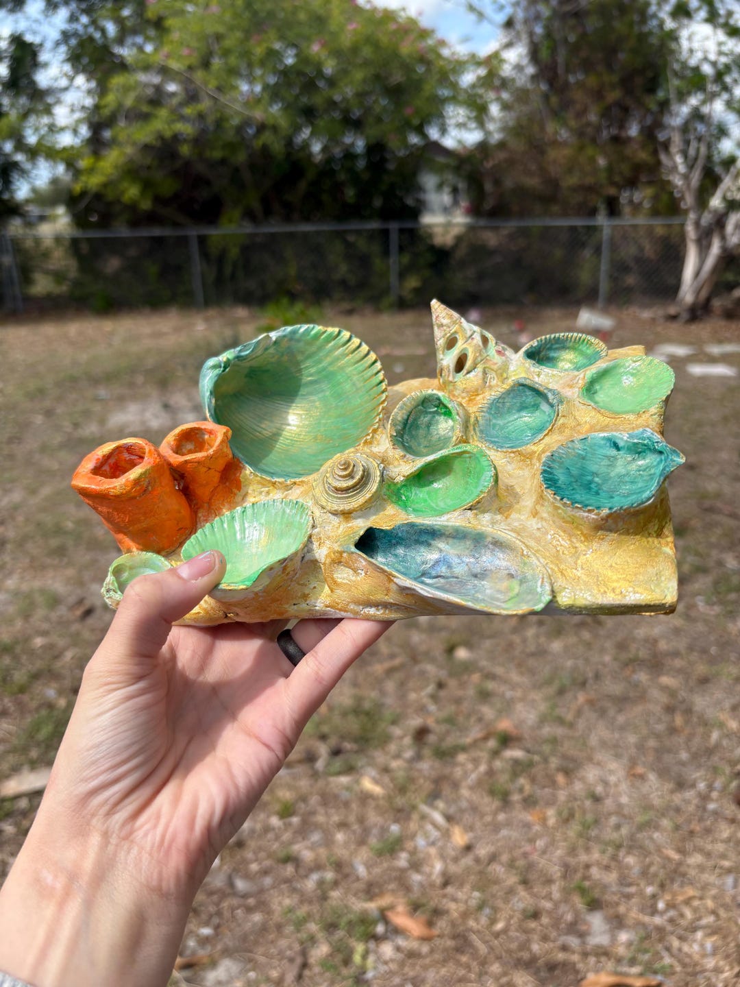 Iridescent Seashell Paint Palette Mermaid Style With Real Hand-picked ...