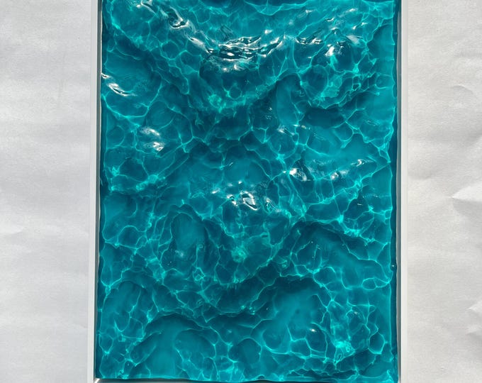12x16” Turquoise Water Ripples - Etsy