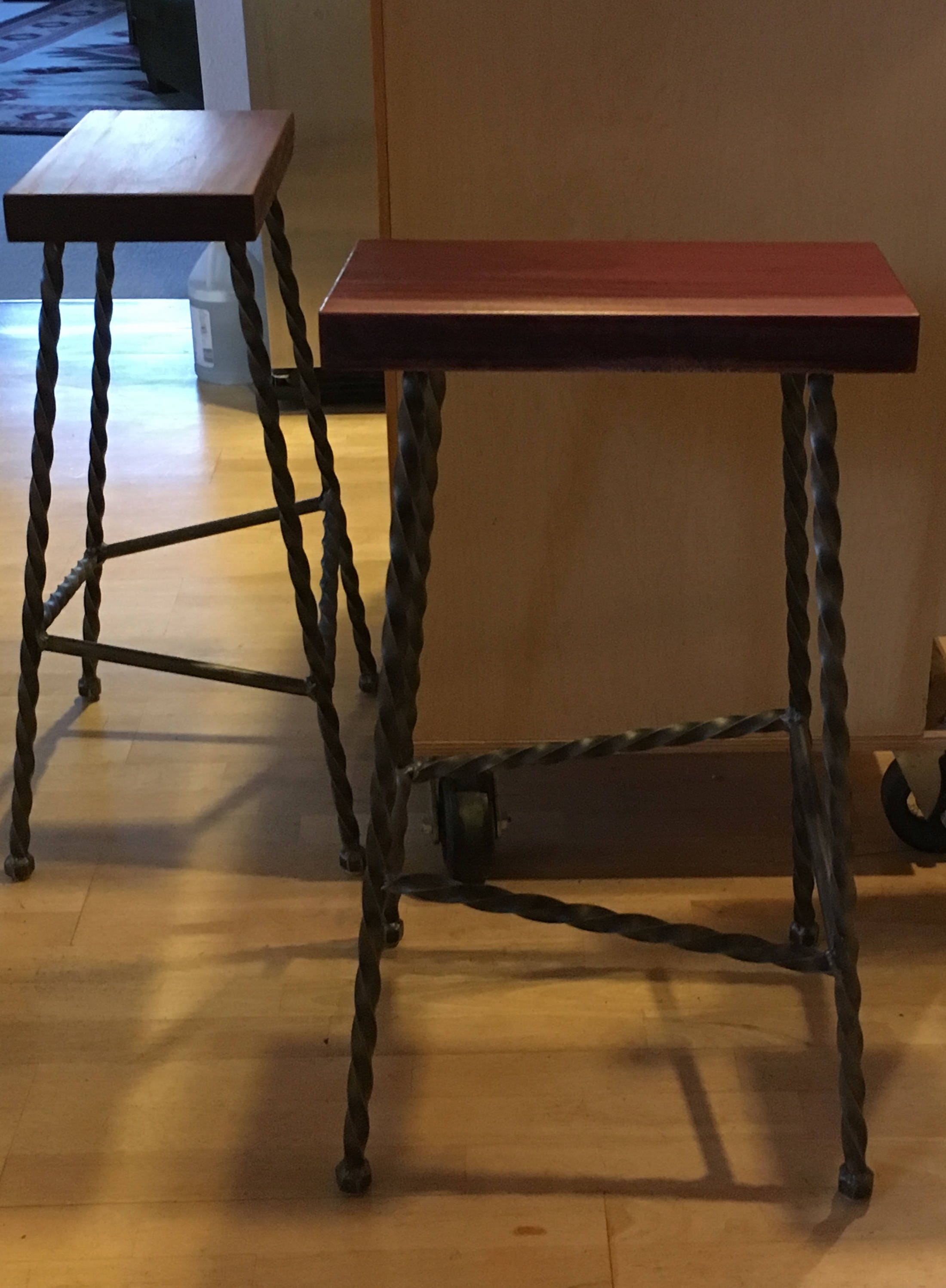 Asymmetrical Bar Stools - One of a Kind! - Etsy