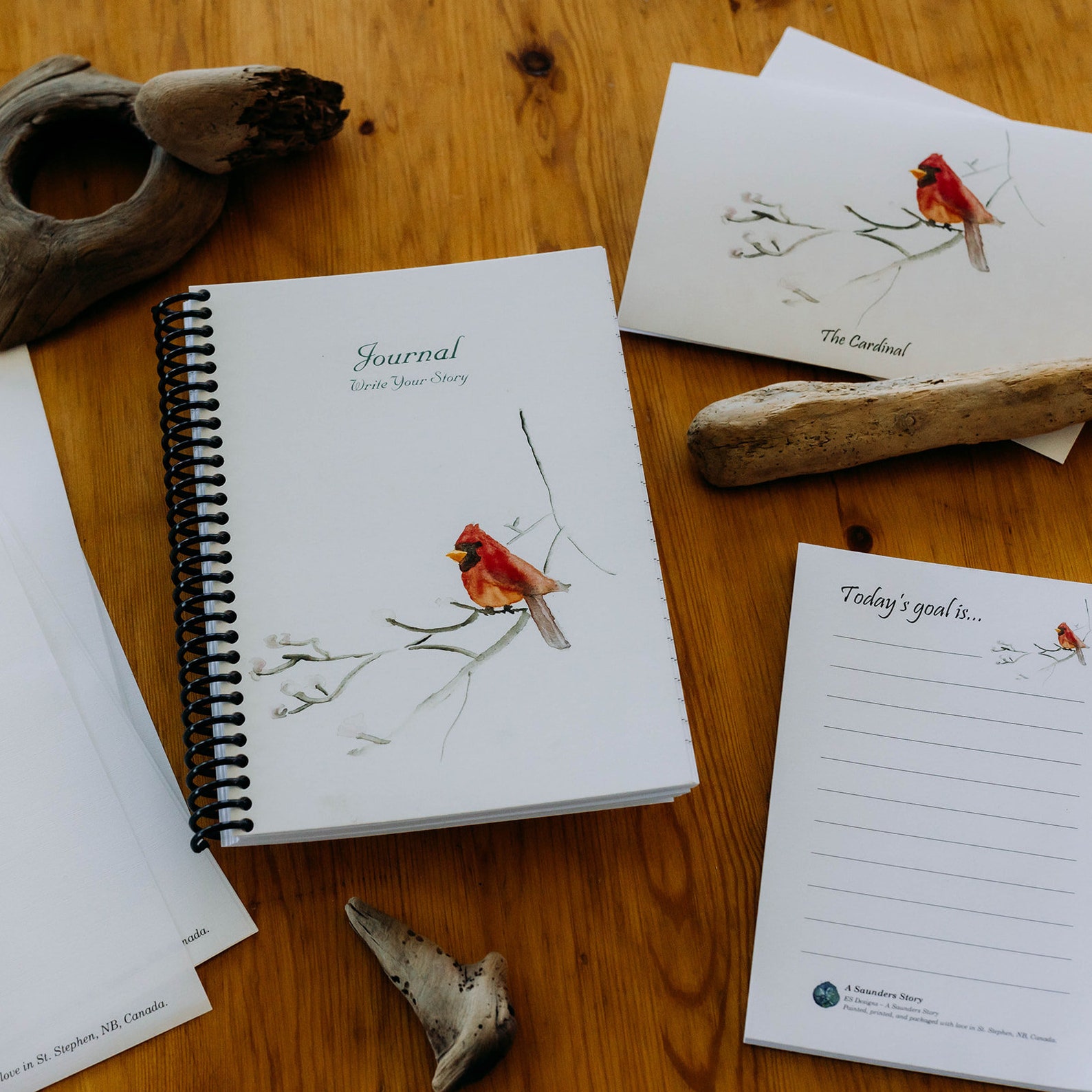 Cardinal Journal, 5x7 Wire Bound, 100 Lined Pages - Etsy