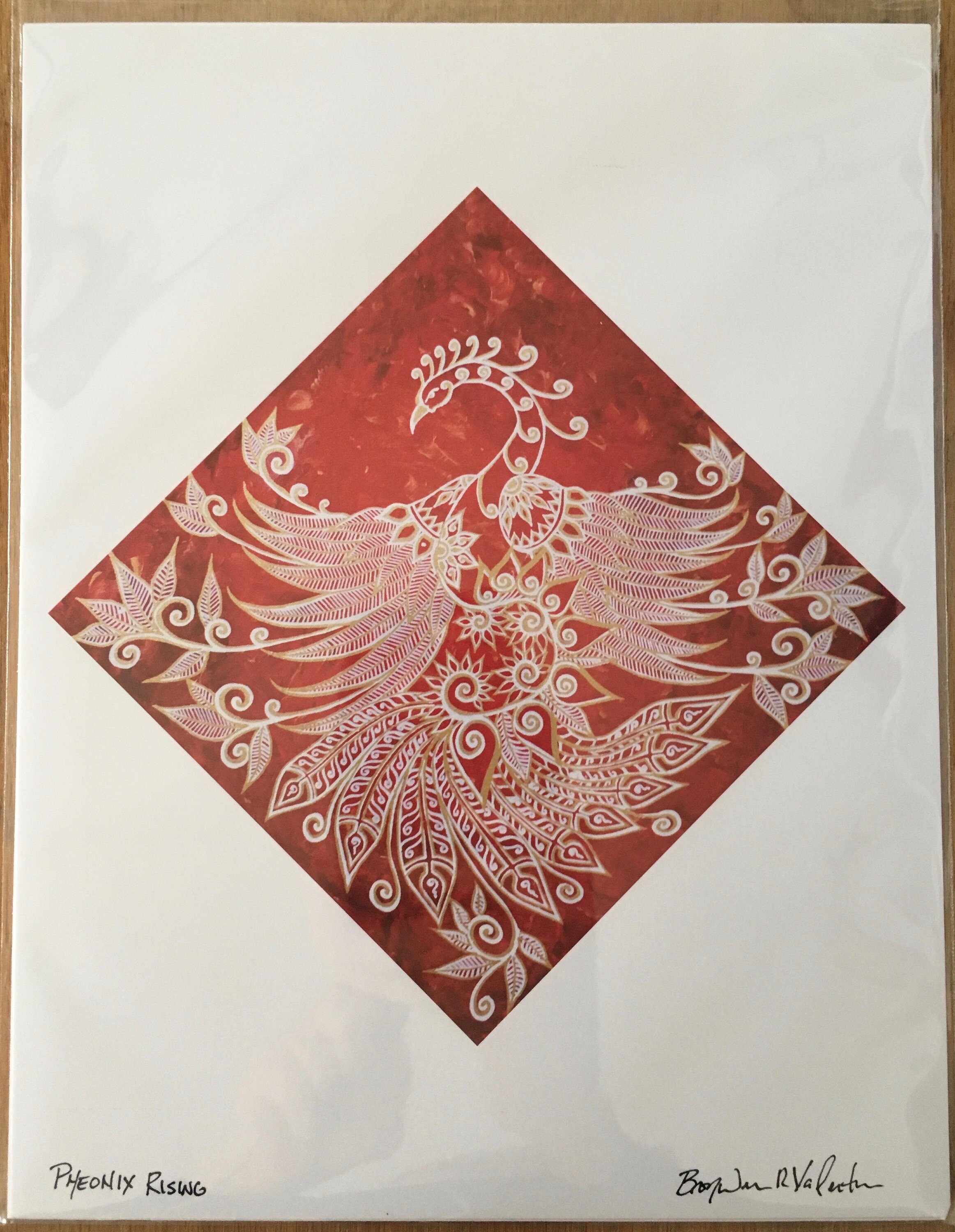 Signed Reproduction Print of the Phoenix Rising Painting by Bronwen ...
