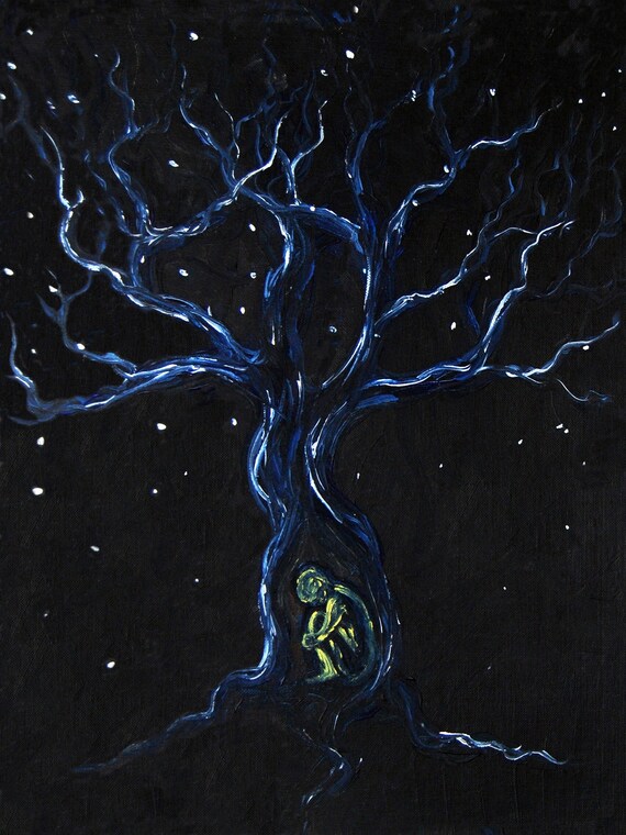 Reproduction Print on Canvas of the Solace Painting by Bronwen - Etsy