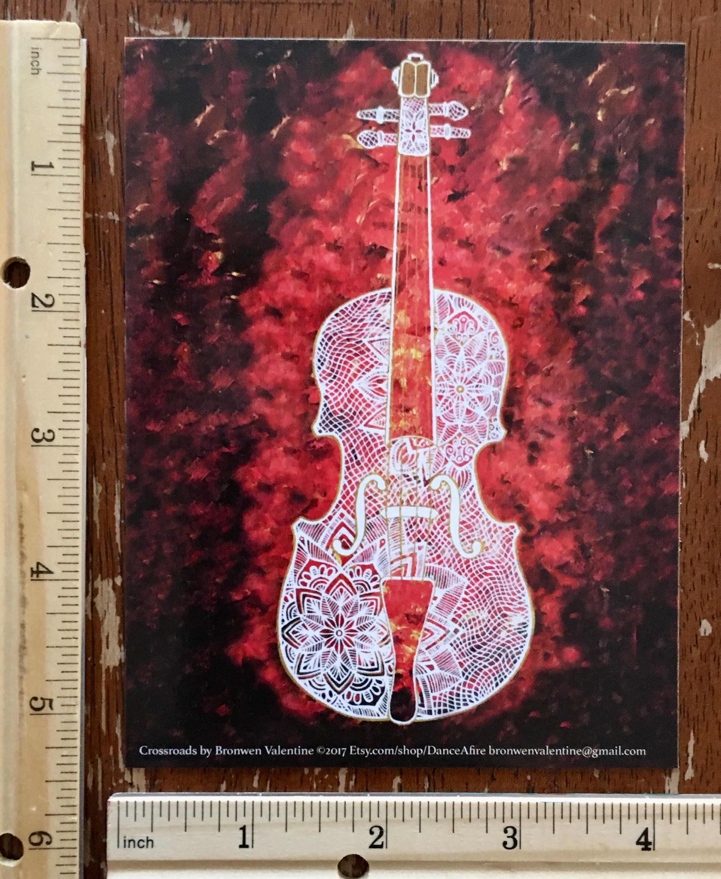 Violin Fiddle Note Cards Blank With Envelopes From the Original ...