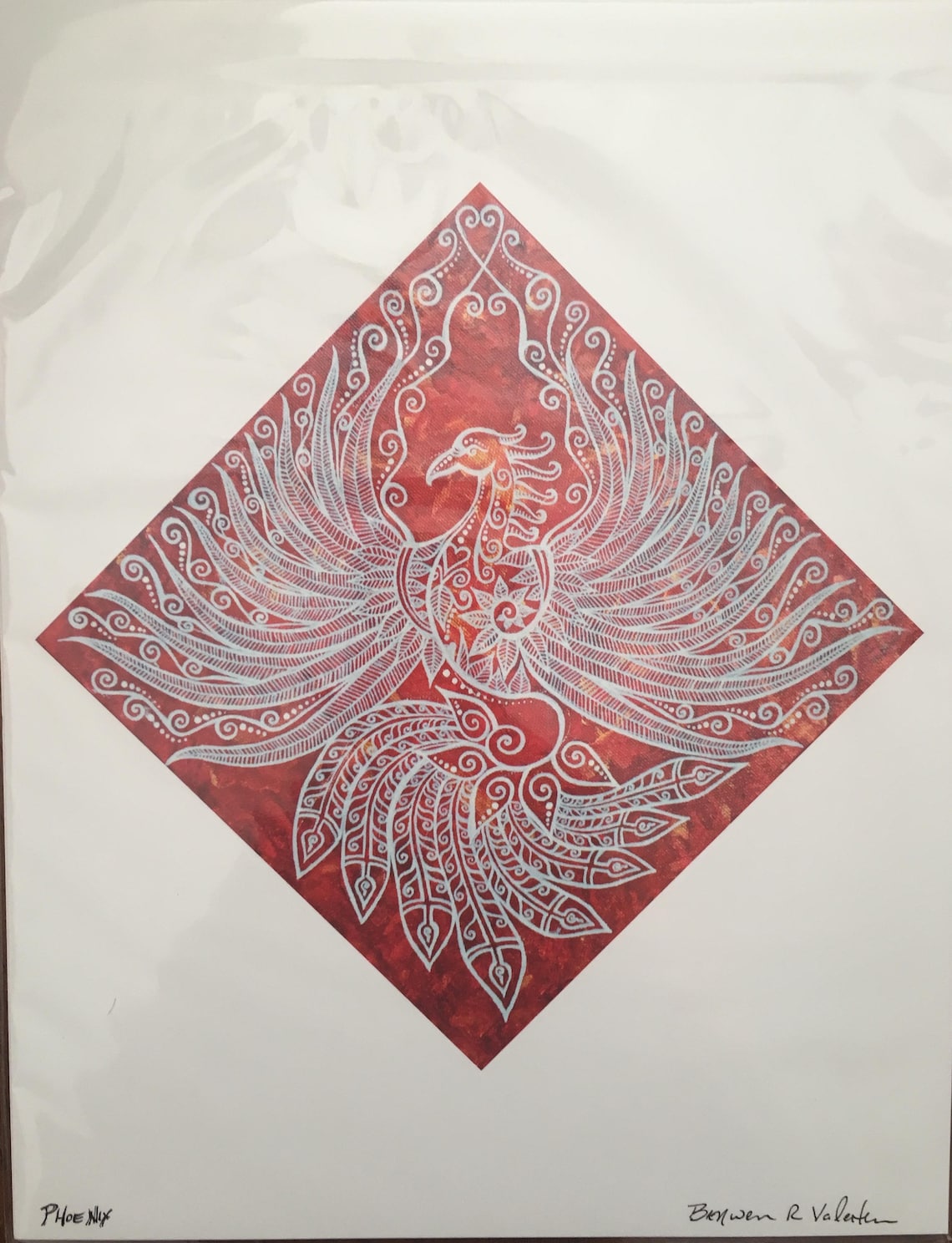 Signed Reproduction Print of the Dancing Phoenix Painting by Bronwen ...