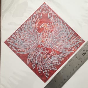 Signed Reproduction Print of the Dancing Phoenix Painting by Bronwen ...