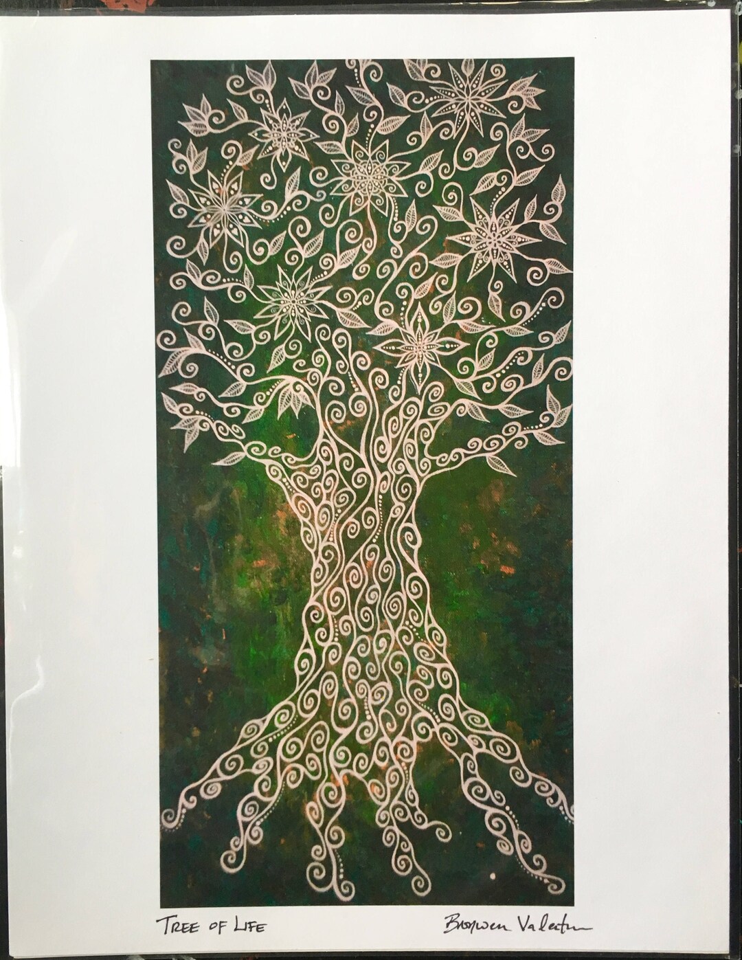 Signed Reproduction Print of the Star Flower Tree- Healing Painting by ...