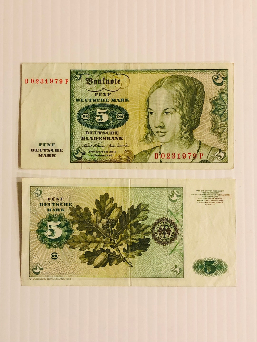Germany 5 Marks 1960s-1970s Currency/banknote Colorful - Etsy