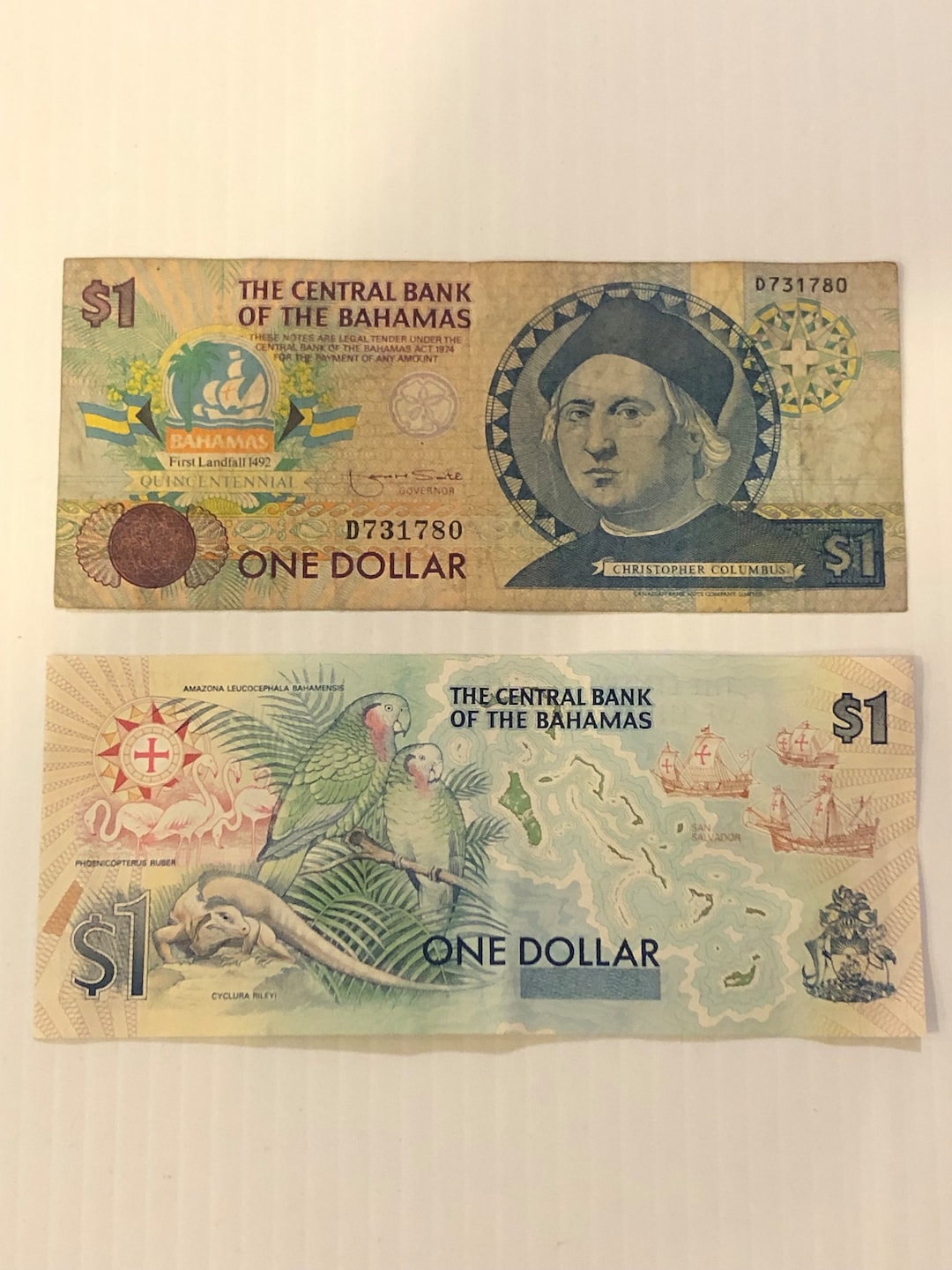 Bahamas 1 Dollar 1992 Christopher Columbus 500 Years Commemorative ...