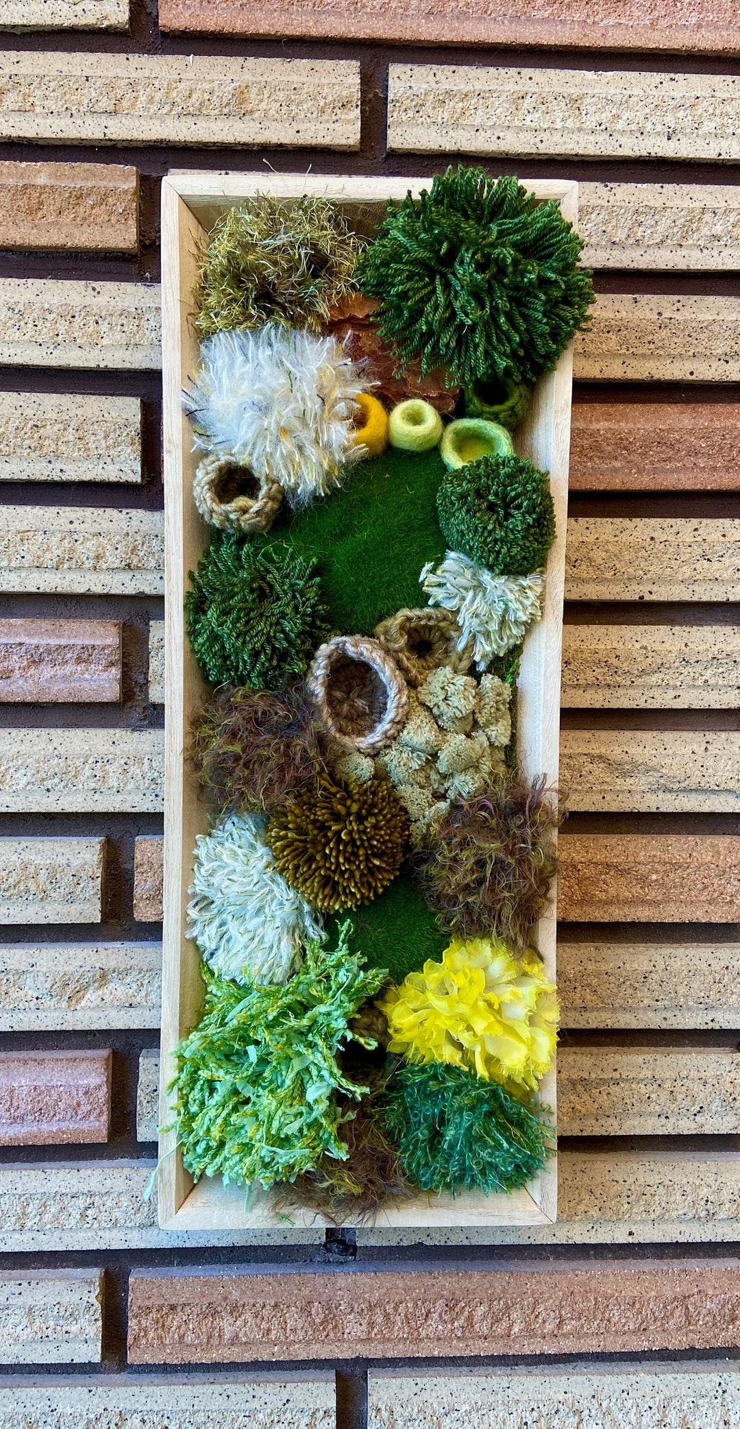 Rectangular Woof Frame Moss Wall Art, Fibreart Wall Hanging, Artificial ...