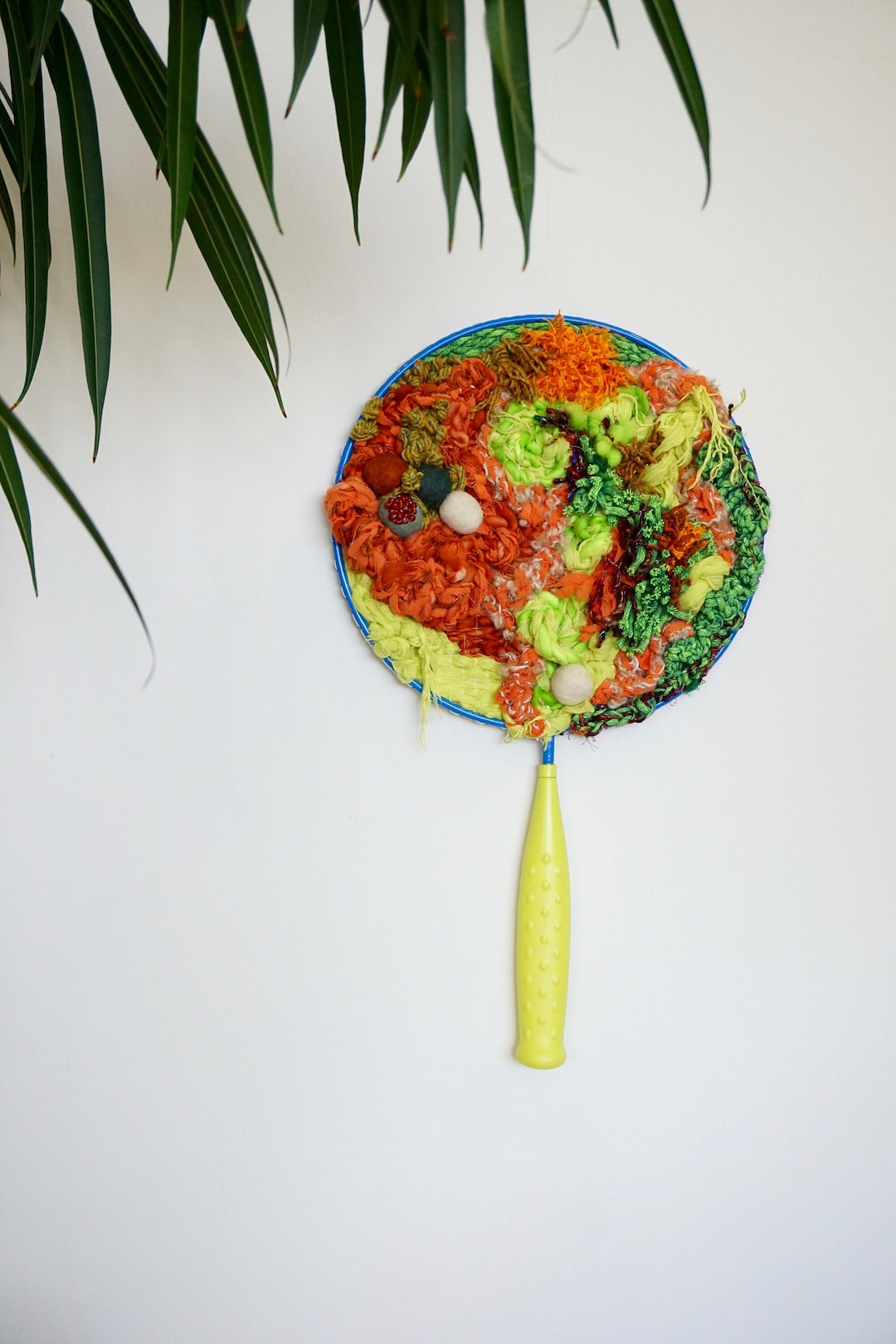 Upcycled Tennis Racquet Hand Woven Wall Hanging, Unique Upcycled Wall ...