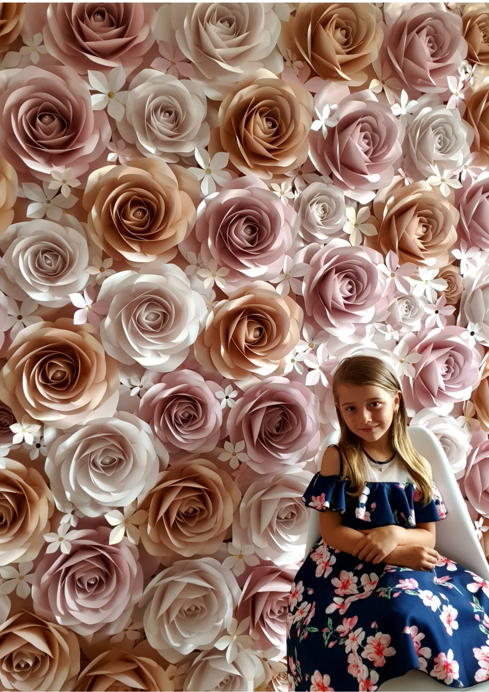 PDF 5 Sizes Rose Paper Flower Template Pdf Flower Template - Etsy