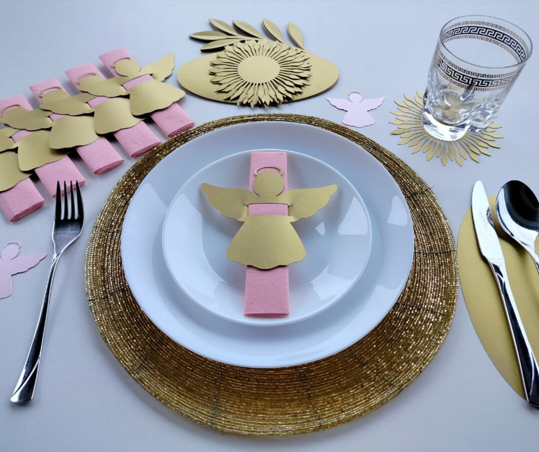 SVG First Holy Communion Table Decor Christening Angel Decor Paper ...