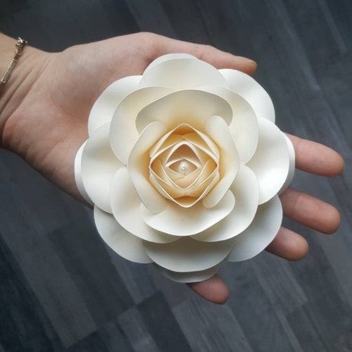 Small Rose Paper Flower Template SVG DXF PNG Pdf 3D Rose Svg - Etsy