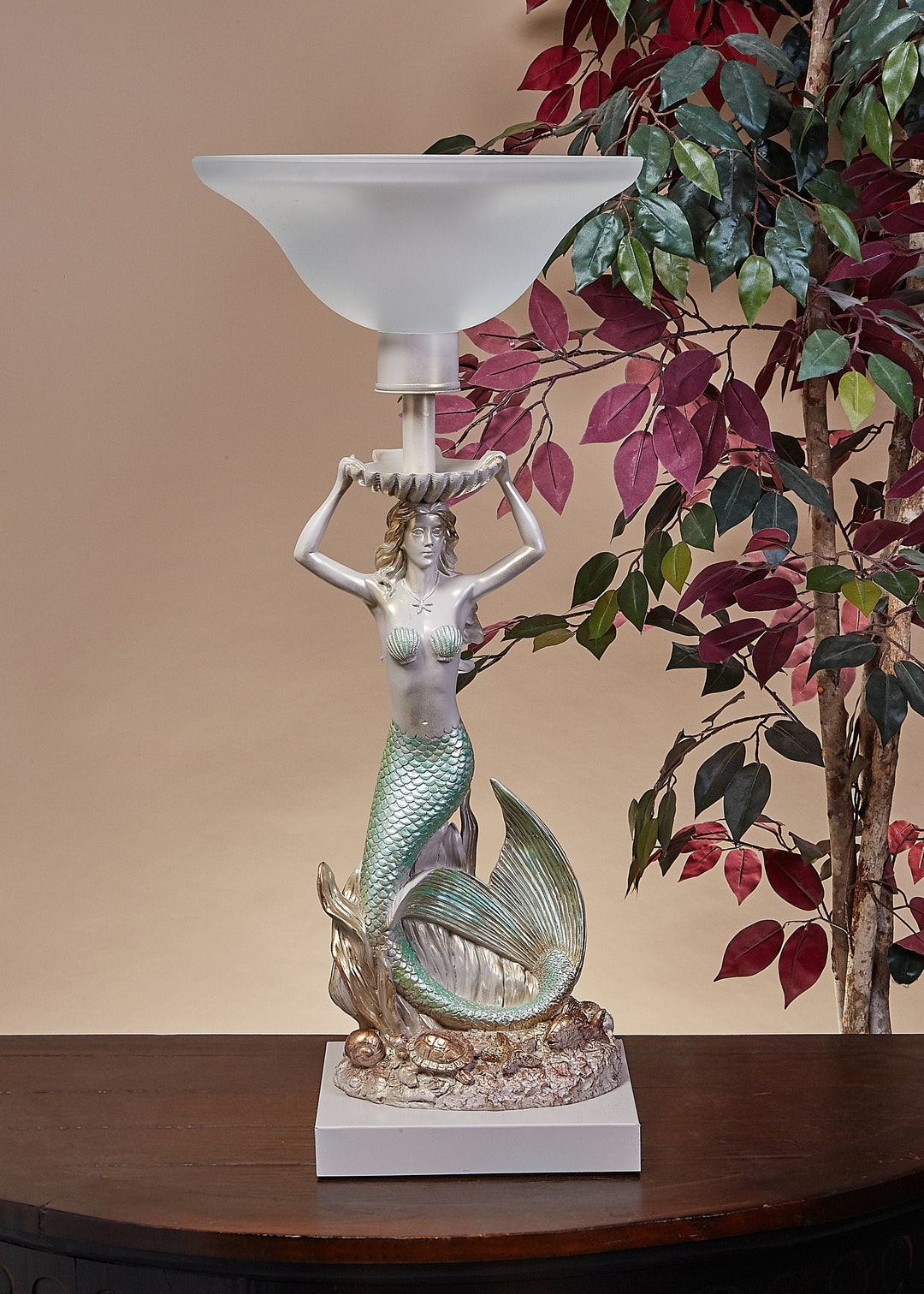 Mermaid Torchiere Table Lamp/nautical Lamp - Etsy