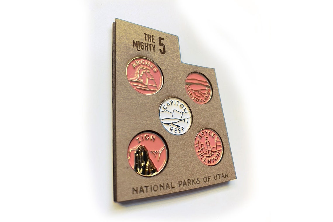 Utah National Parks Magnetic Token Bundle Packaged in a Custom Laser ...