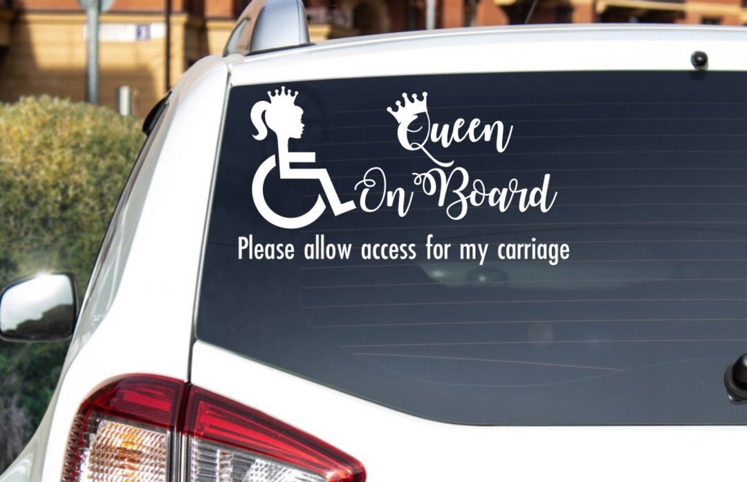 Queen on Board Wheelchair Decal - Etsy