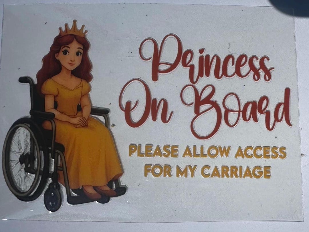 Princess Wheelchair Decal - Etsy