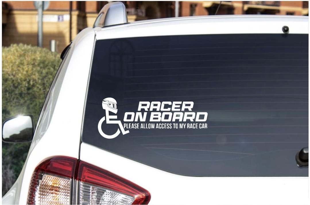 Race Car Driver Wheelchair Decal - Etsy